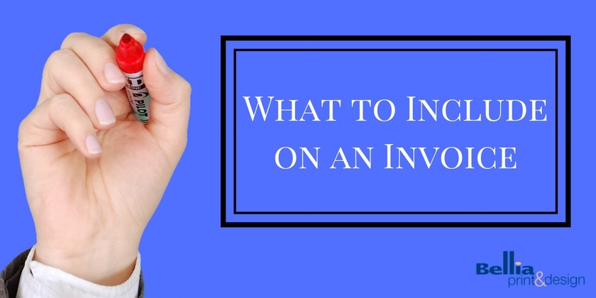 What To Include On An Invoice Bellia South Jersey Printing